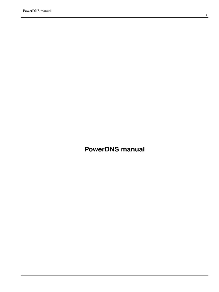 PowerDNS Manual | Download Free PDF | Computer Networking | Computing