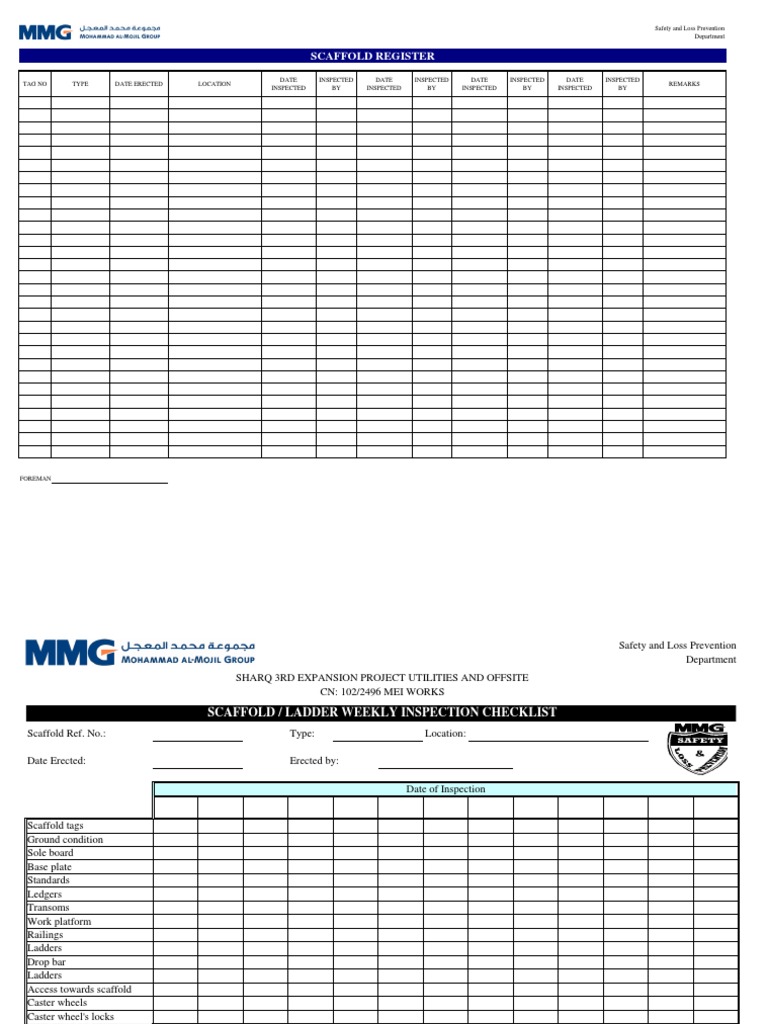 Scaffold Register | PDF