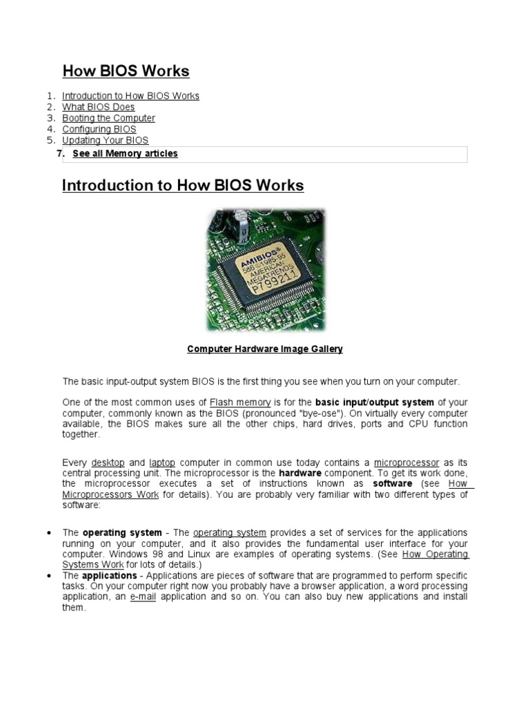 How BIOS Works - Bab5 | PDF | Bios | Booting