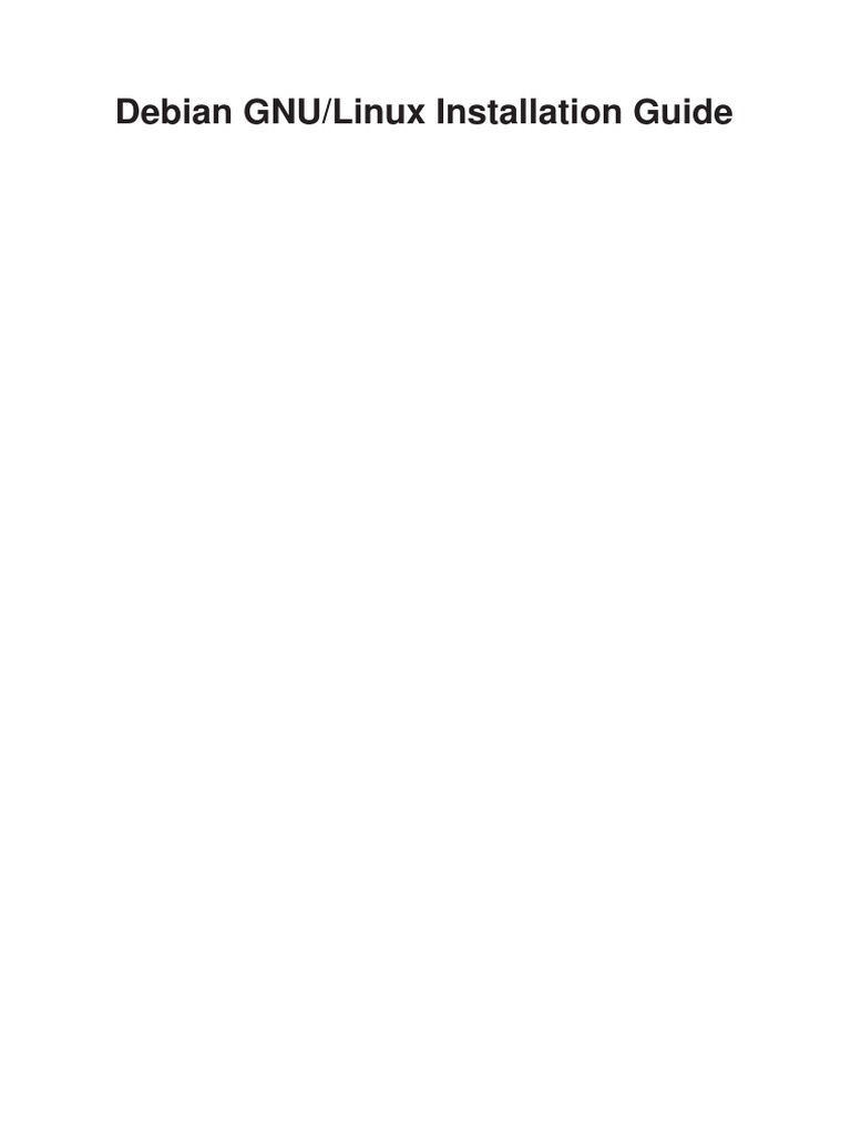Debian GNU Linux Installation Guide | PDF