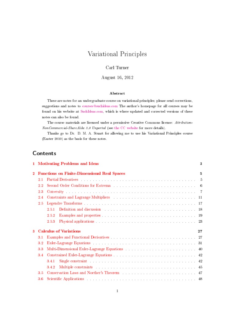 Variational Principles | PDF | Hamiltonian Mechanics | Lagrangian Mechanics