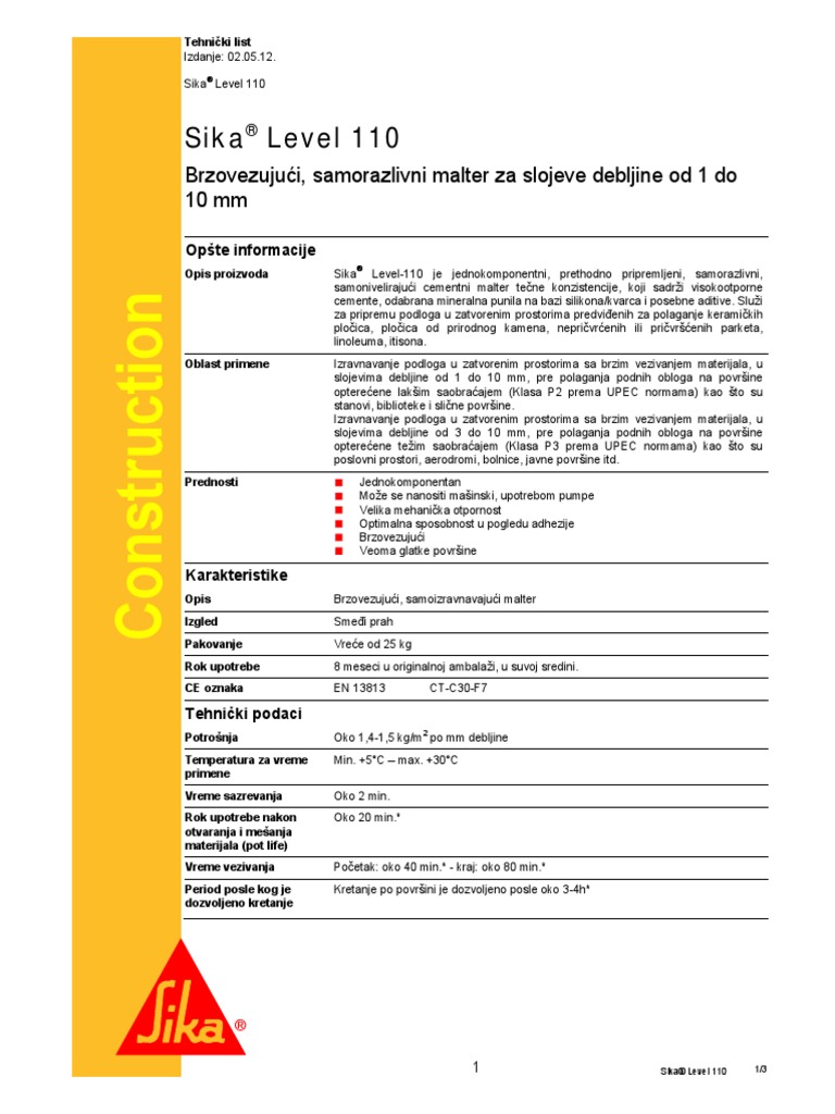 TL Sika Level 110 | PDF