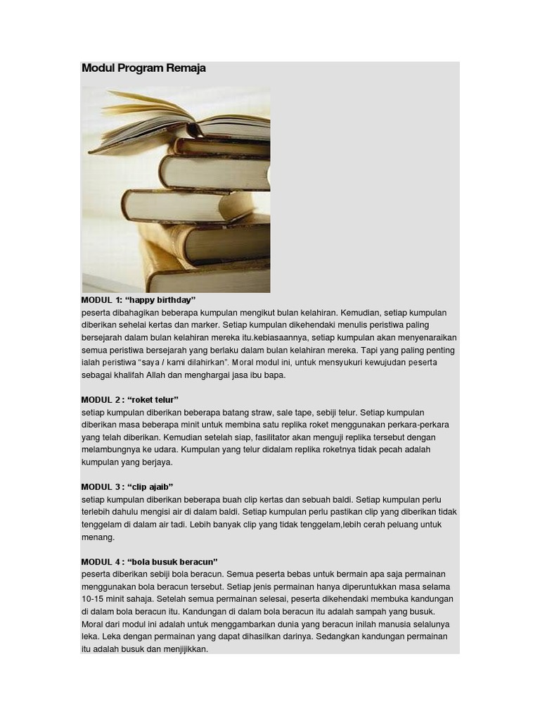 Modul Program Remaja | PDF