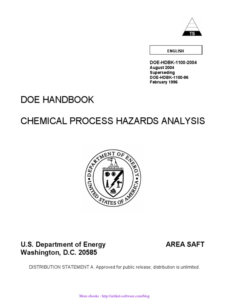 DOE-Chemical Process Hazard Analysis | PDF | Occupational Safety And ...