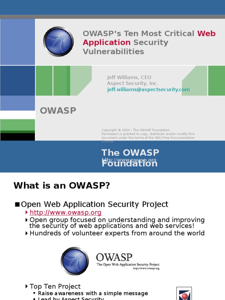 Owasp: OWASP’s Ten Most Critical Security Vulnerabilities | Http Cookie | Hypertext Transfer ...