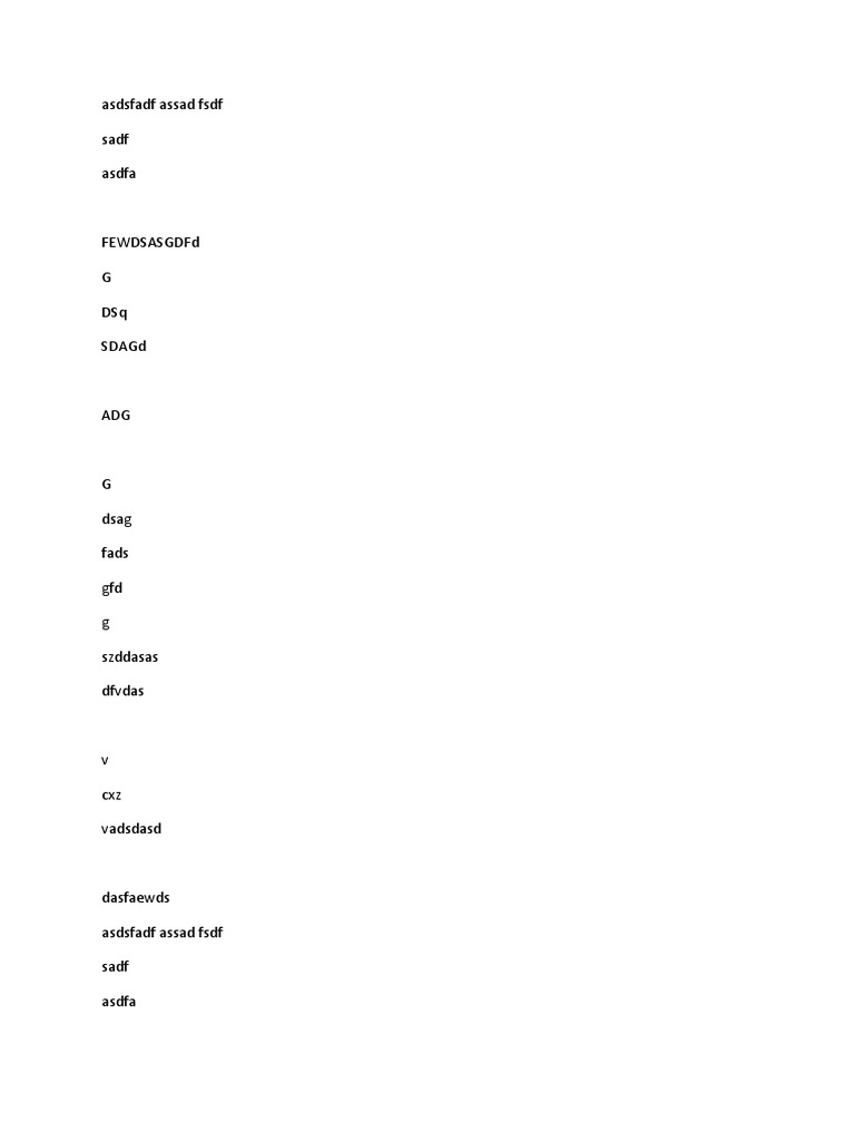 Asdsfadf Assad FSDF Sadf Asdfa | PDF