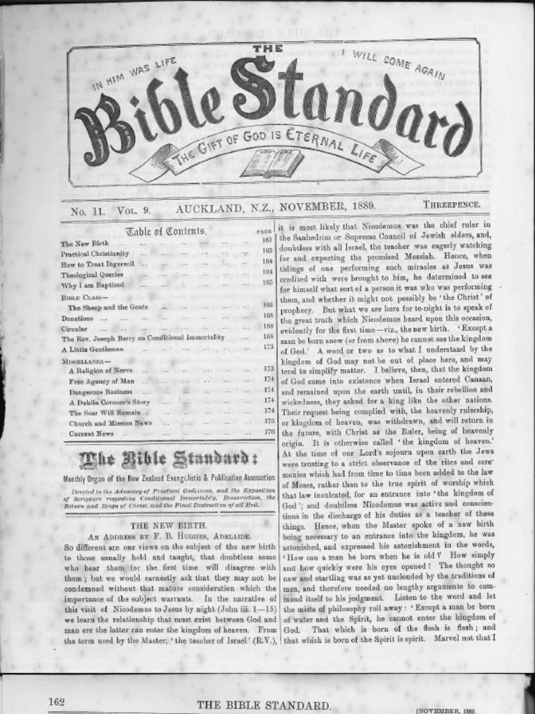The Bible Standard November 1889 | PDF