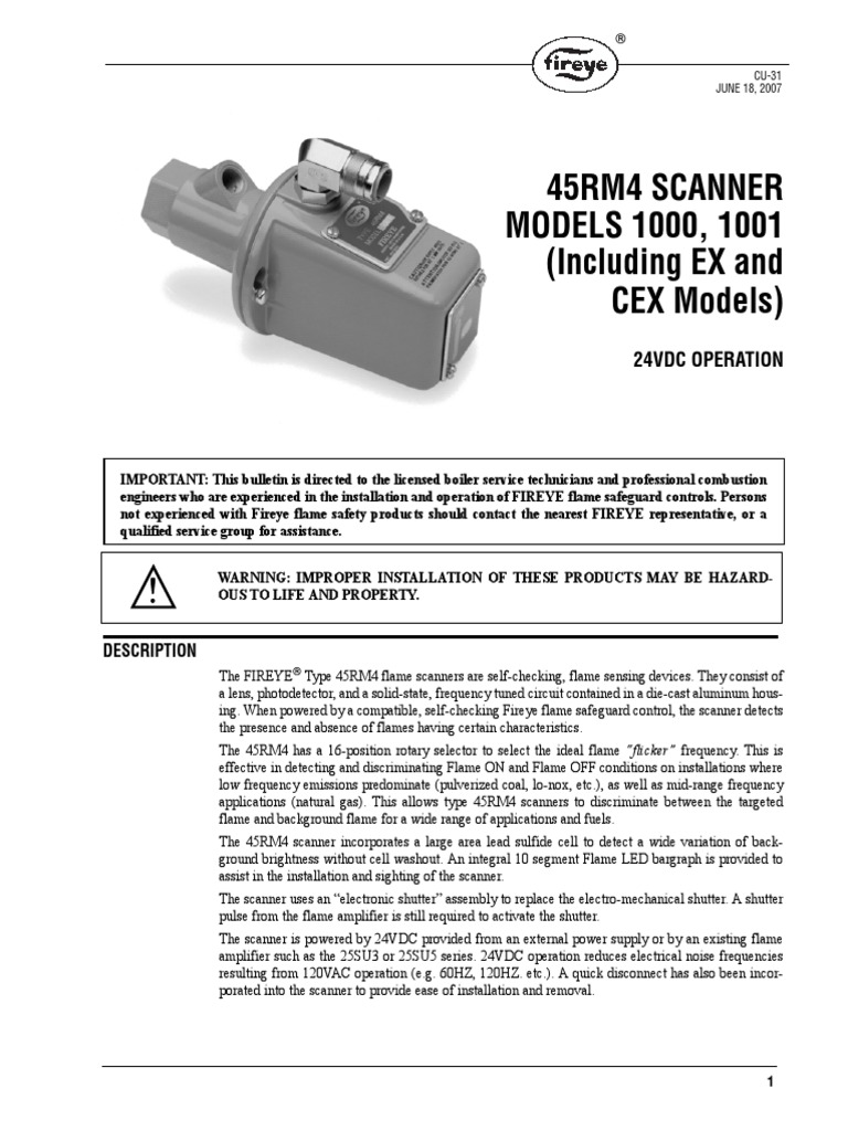 45Rm4 Scanner MODELS 1000, 1001 (Including EX and CEX Models) | PDF ...