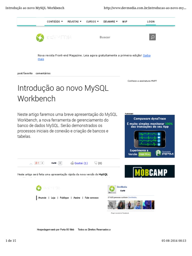 Introducao Ao Novo MySQL Workbench PDF | PDF | Janela (informática ...