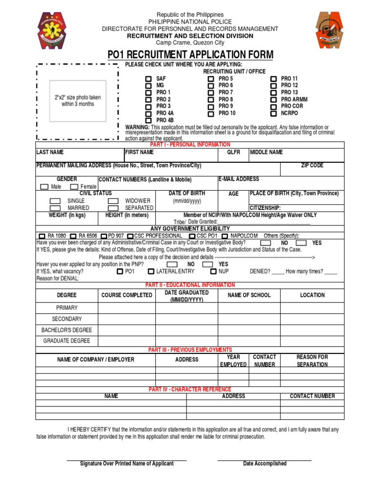 PNP - Gov.ph Portal Images Recruitment PO1 Application Form Without ...