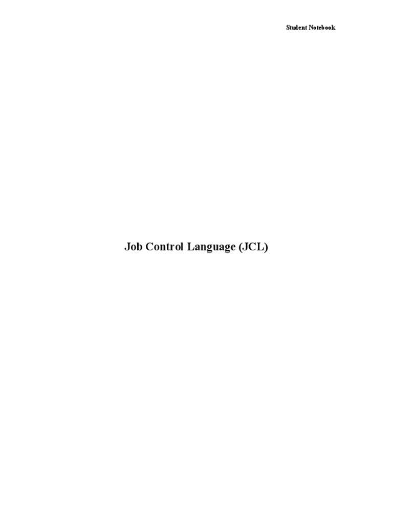 JCL Basics and Job Management Overview | PDF | Parameter (Computer ...