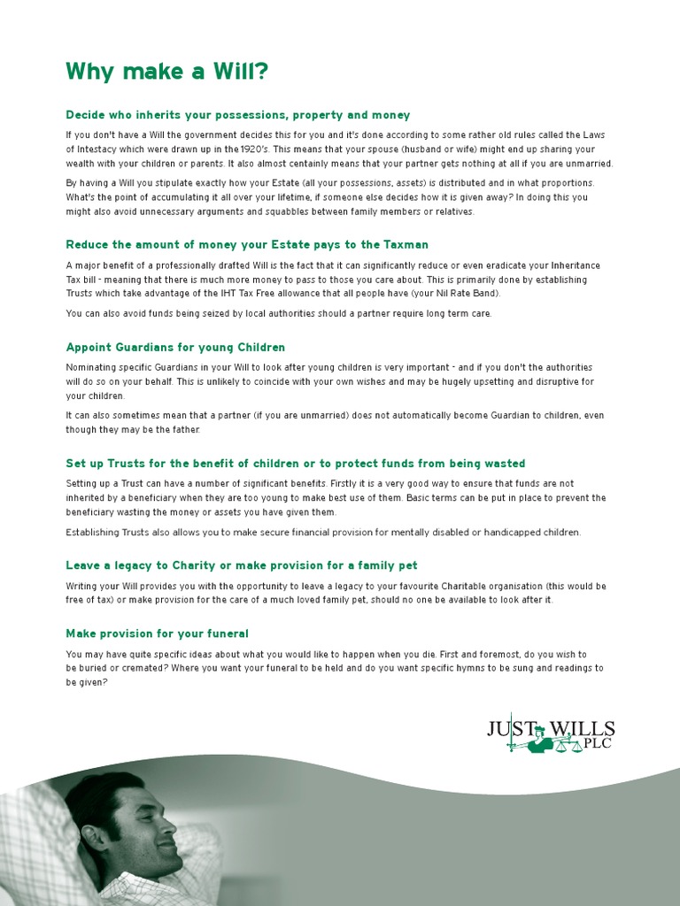 Why Make A Will | PDF | Will And Testament | Trust Law
