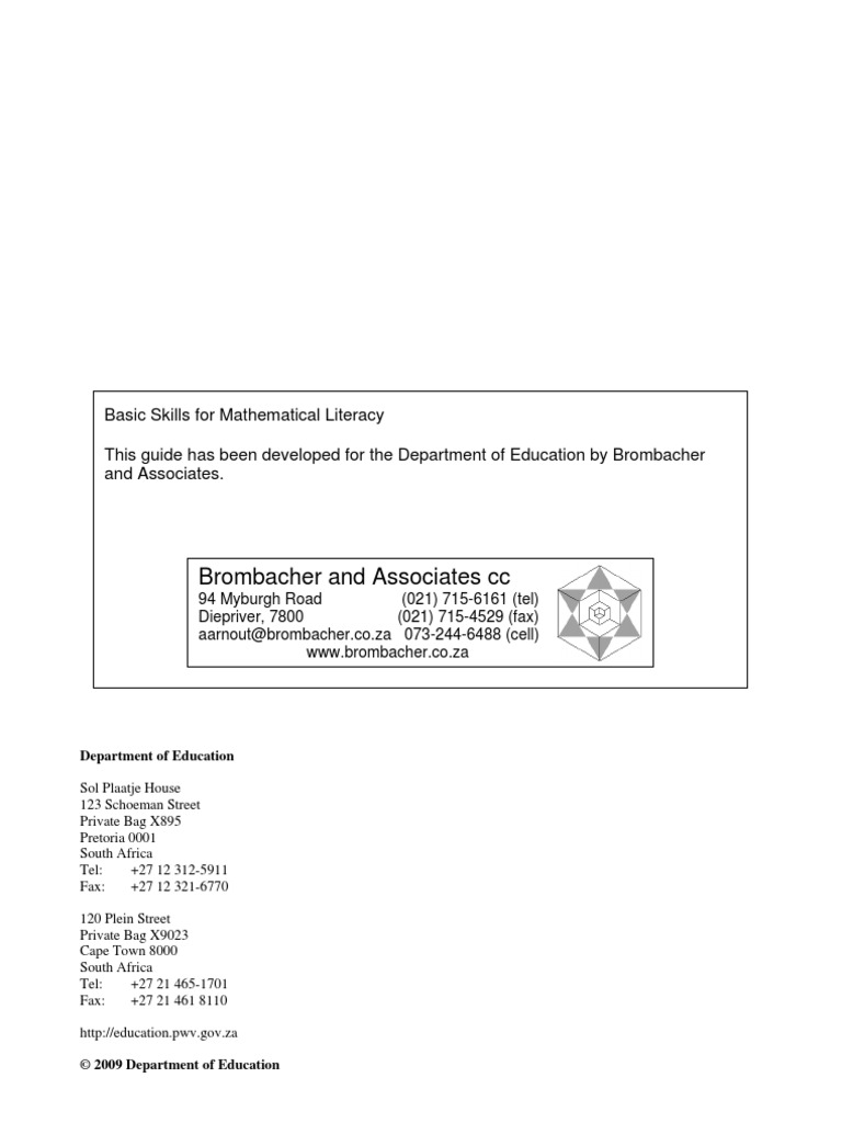 Mathematical Literacy Level 2 Workbook | PDF | Rounding | Significant ...
