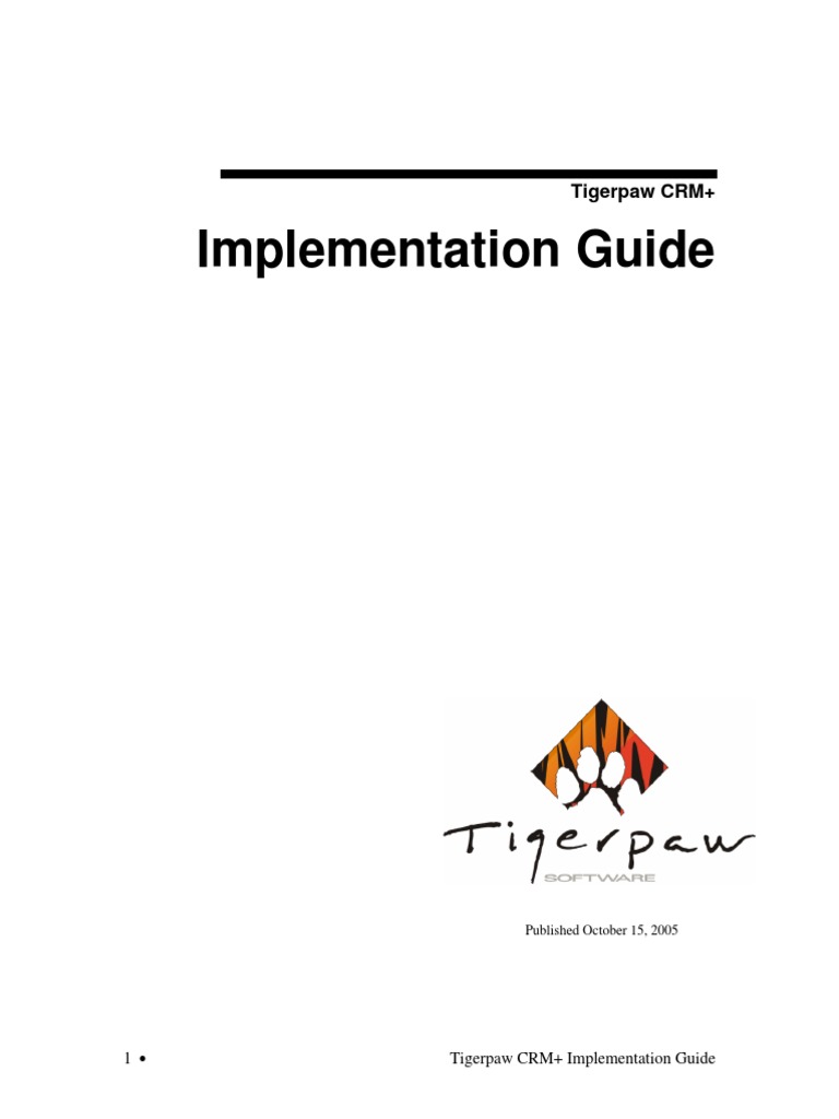 Tigerpaw Implementation Guide | PDF | Databases | Inventory