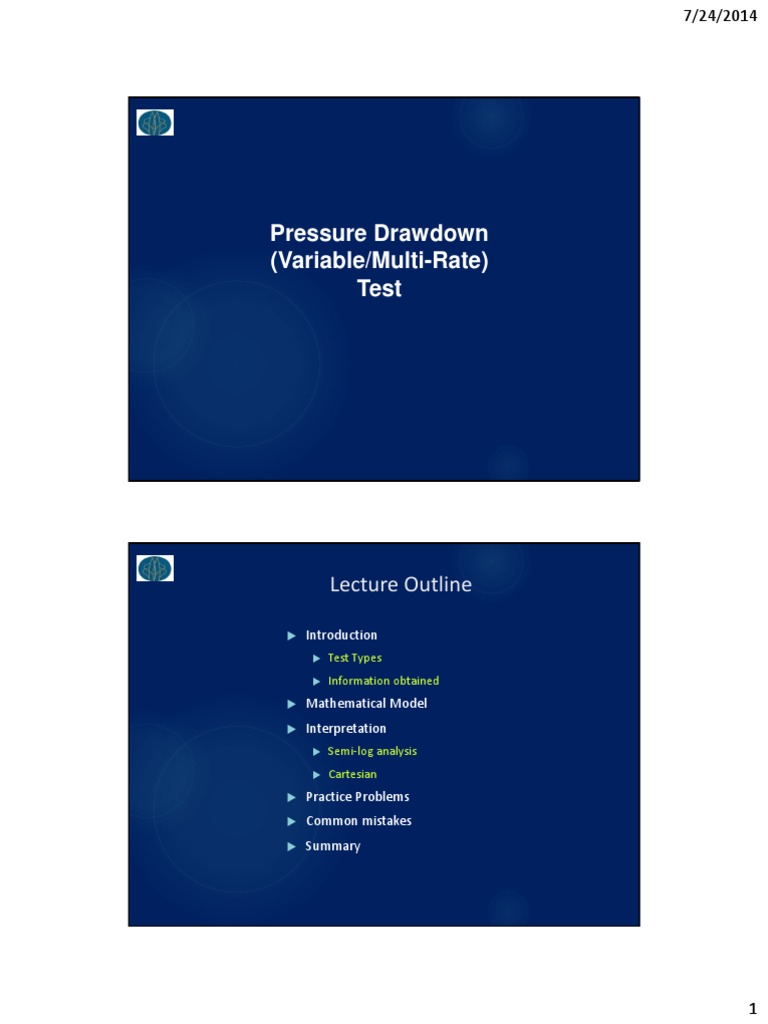 Pressure Drawdown Analysis-Multirate | PDF | Fluid Dynamics | Logarithm