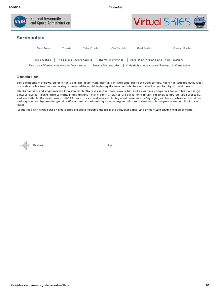 Conclusion | PDF | Airplane | Aeronautics