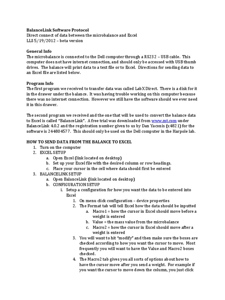 BalanceLink Data Transfer Guide | PDF | Microsoft Excel | Icon (Computing)