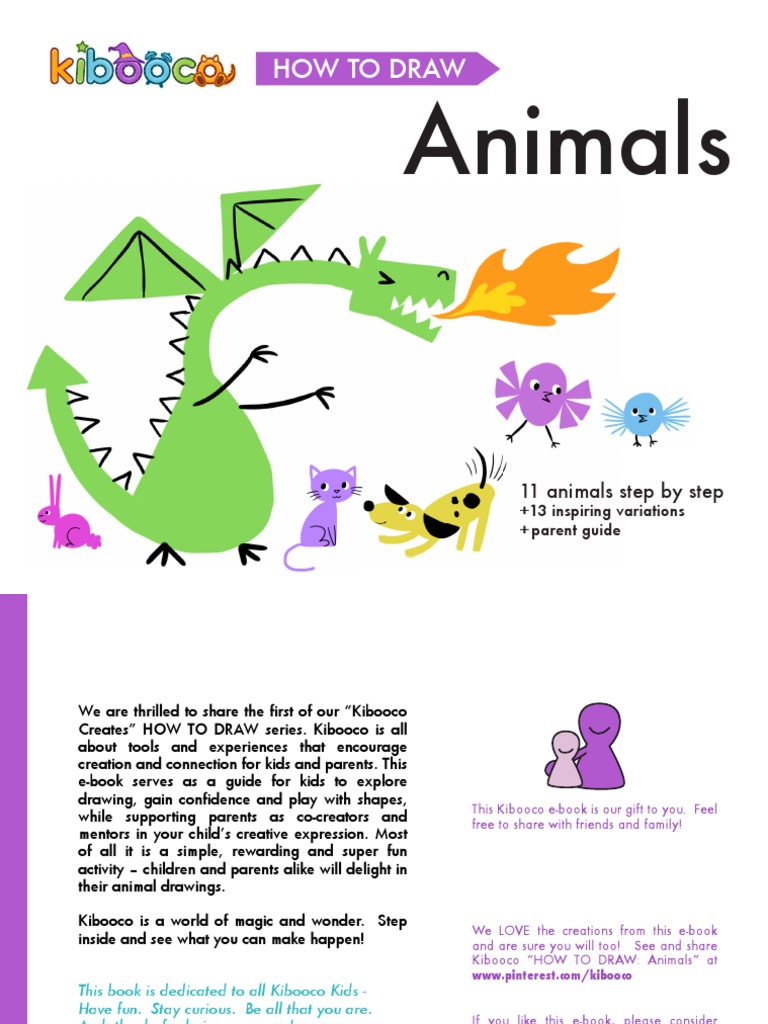 Kibooco How To Draw Animals | PDF | Lion