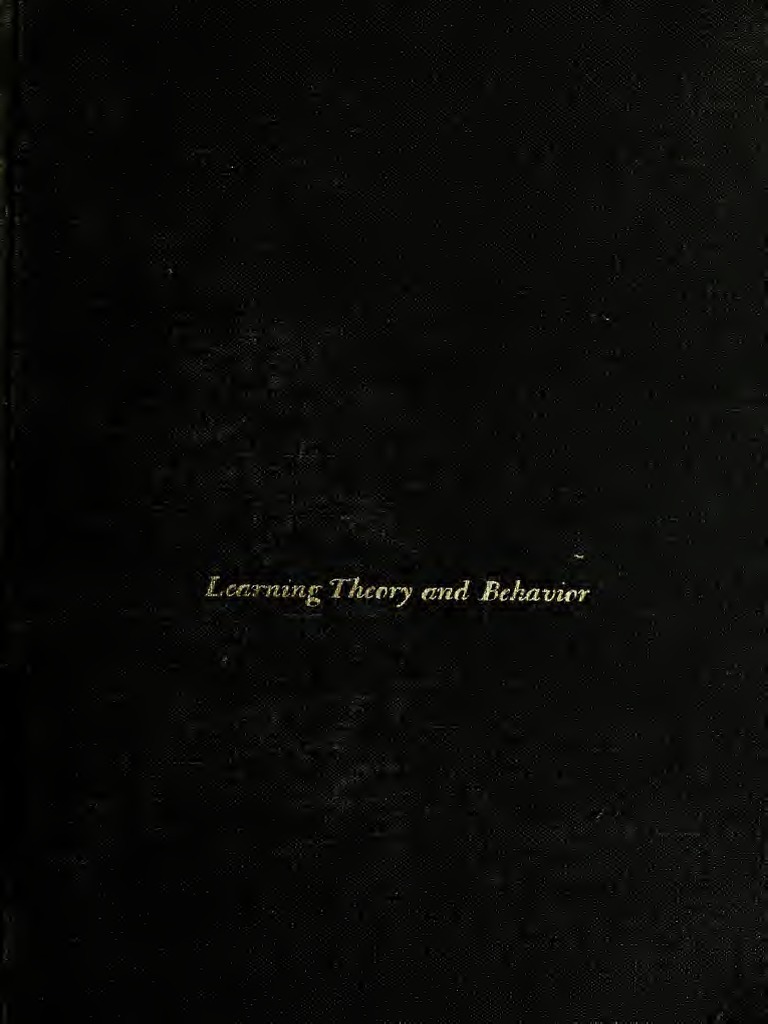 1960 Mower Learningtheory | PDF | Behaviorism | Psychology