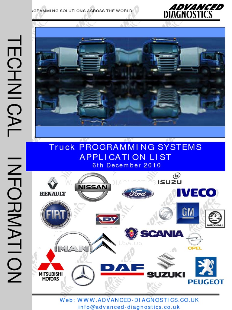 Truck Programming Systems Application List: WWW - Advanced-Diagnostics ...