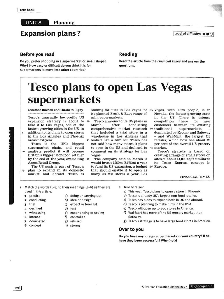 Tesco Plans To Open Las Vegas Supermarkets | PDF | Tesco | Supermarket