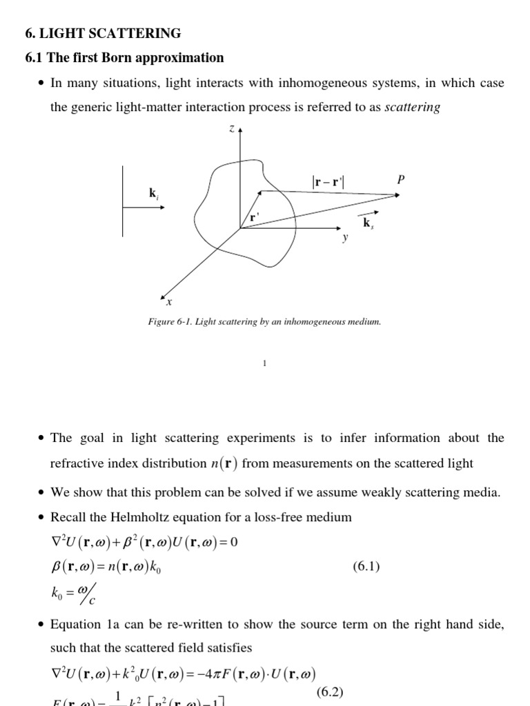 Born Approximation and Scattering Explained 06 - Scattering - PPT | PDF | Cross Section (Physics ...
