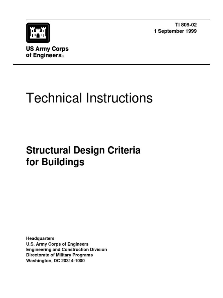 Technical Instructions: Structural Design Criteria For Buildings | PDF ...