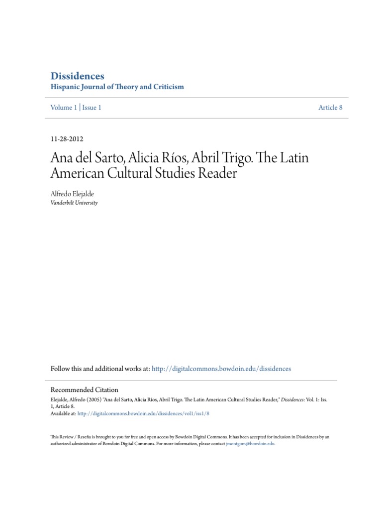 The Latin American Cultural Studies Reader | PDF | Crítica literaria ...