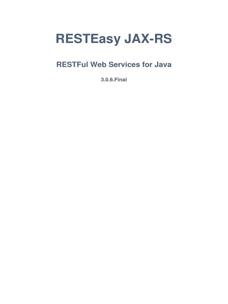 Resteasy Reference Guide en US | PDF | Application Programming Interface | Json