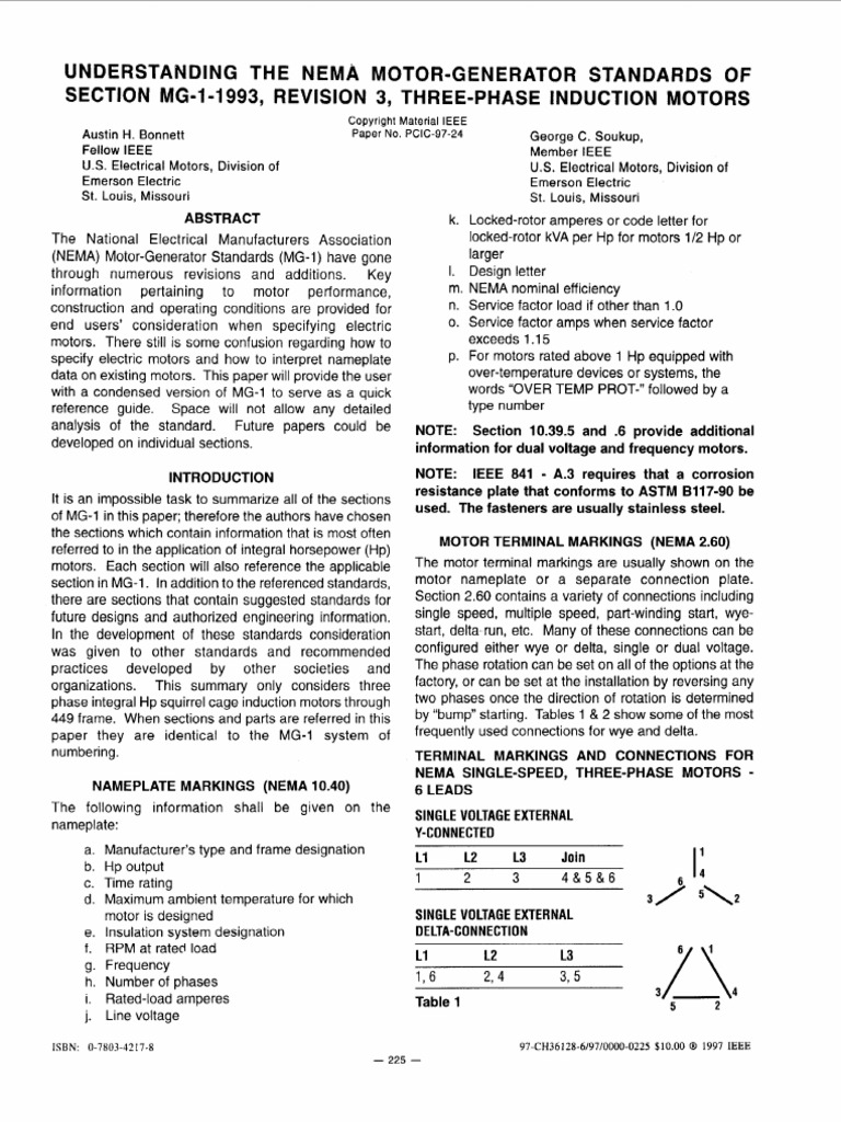 Understanding Nema MG1 | Electric Motor | Power Inverter