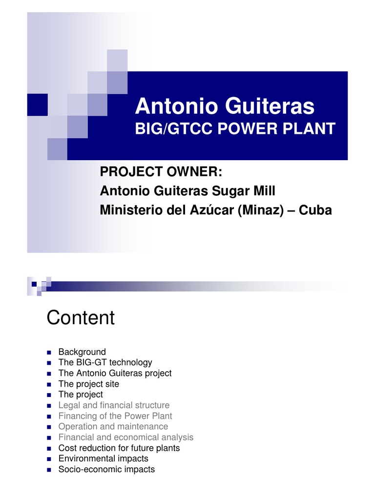 Antonio Guiteras BIG-GT Power Plant | Download Free PDF | Steam ...