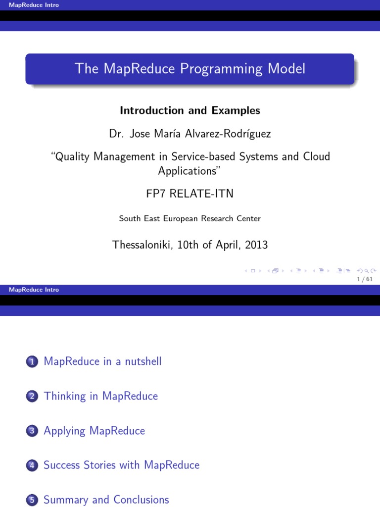 The Mapreduce Programming Model | PDF | Map Reduce | Apache Hadoop