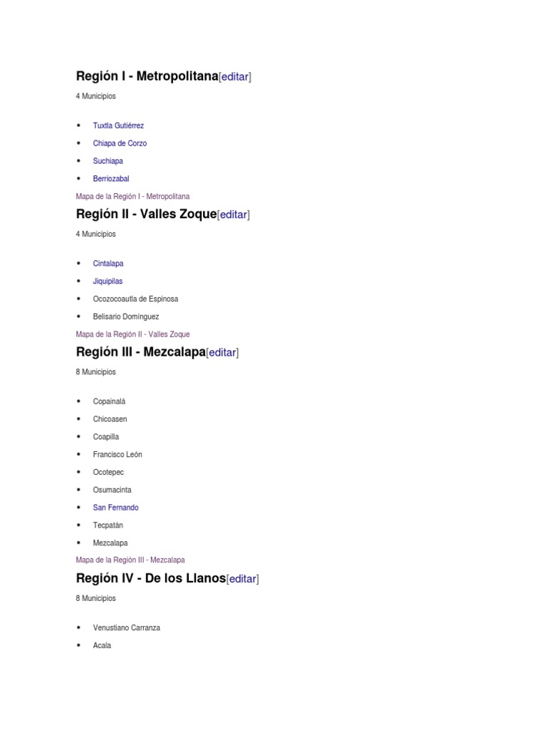15 Regiones Socioeconómicas de Chiapas | PDF | Chiapas | Mesoamérica