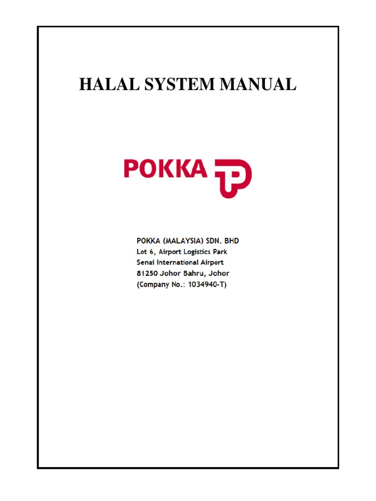 Halal System Manual | PDF