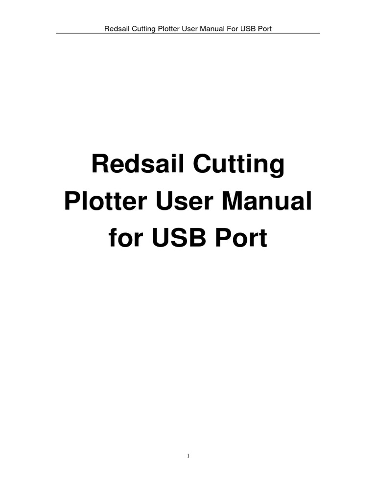 Redsail Cutting Plotter User Manual For USB Port - FTDI | PDF | Usb ...