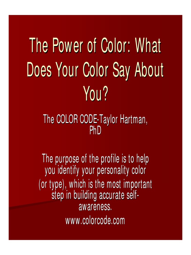 Color Code PDF | Download Free PDF | Intimate Relationships ...