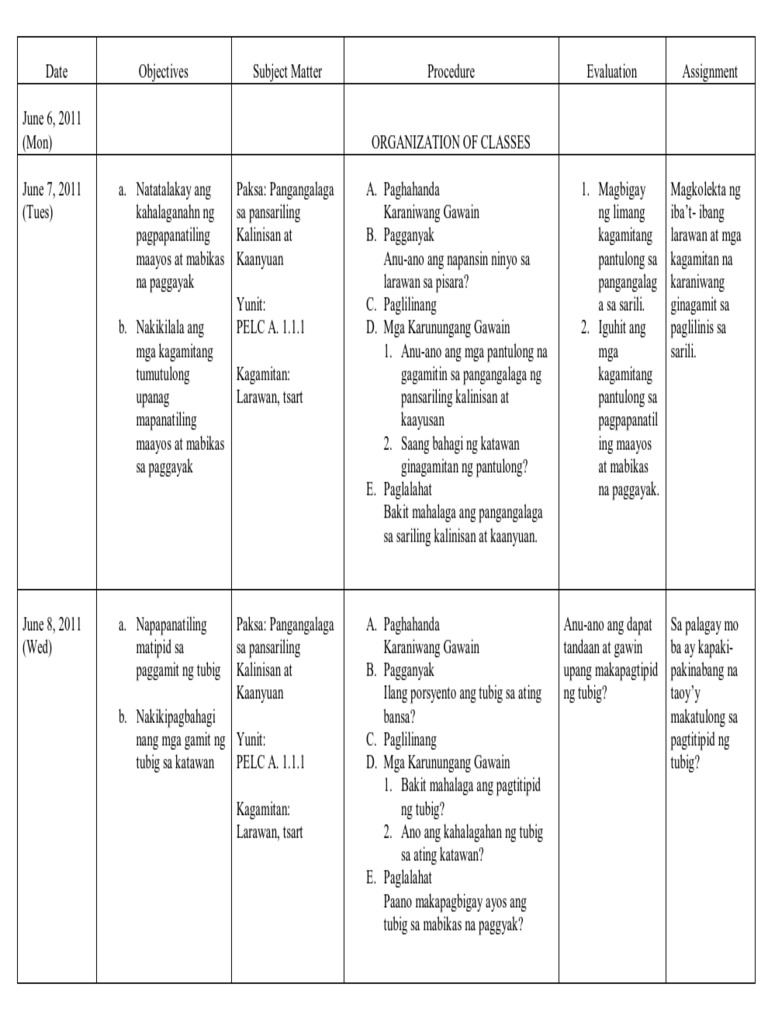 Lesson Plan in Epp | PDF