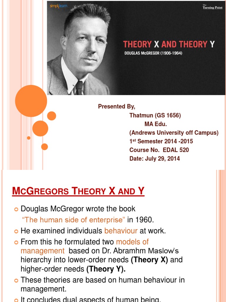 Theory X and Theory Y Presentation On 05082014 | PDF | Motivation ...