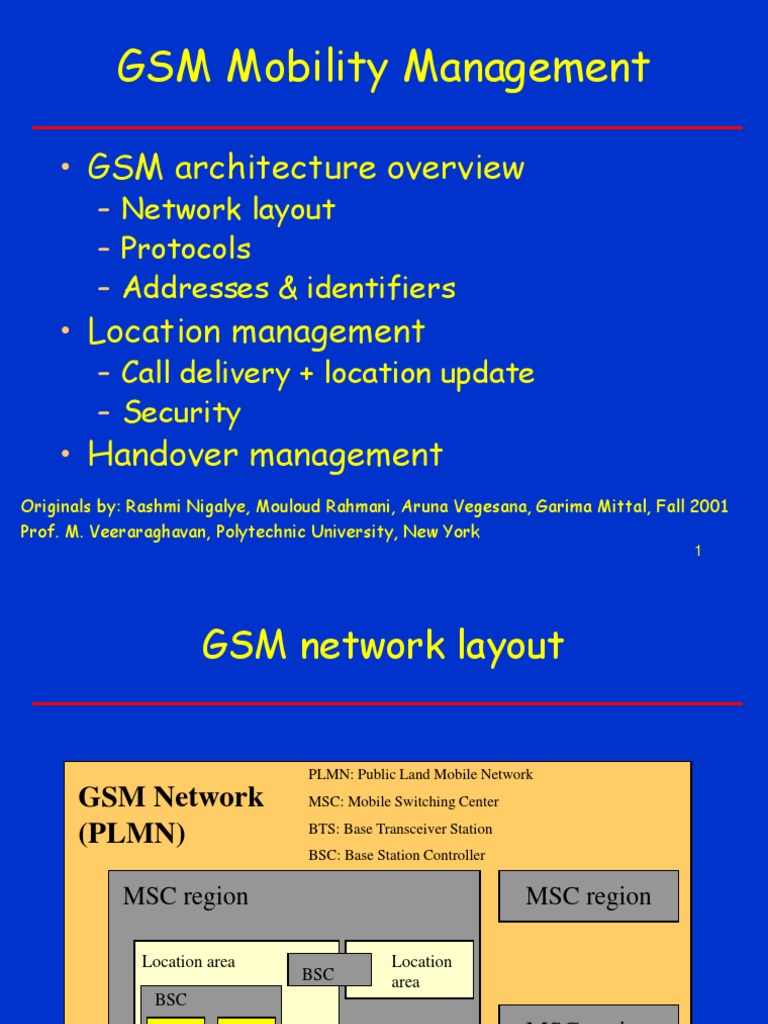 GSM Mobility Management | PDF | Telecommunications Engineering | Telecommunications Infrastructure