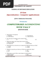Tally Exam Question Paper 2025 | PDF | Debits And Credits | Balance Sheet
