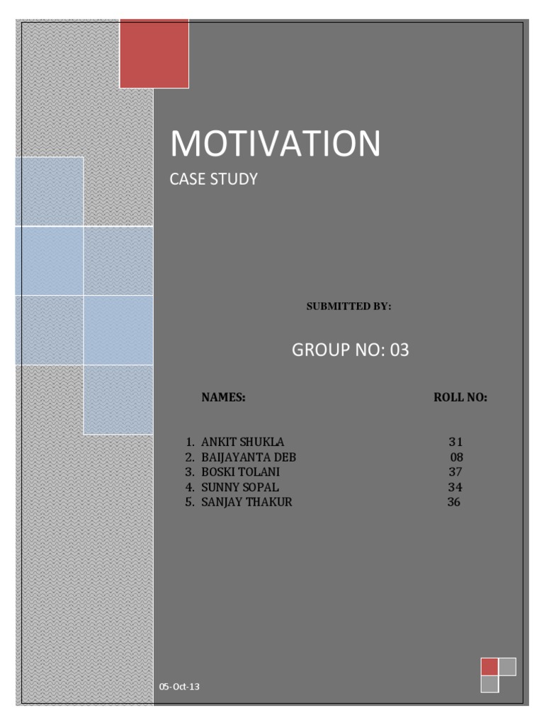 Motivation - Case Study | PDF | Business | Science