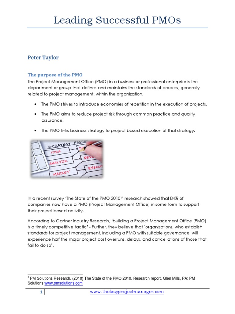 Leading Successful PMOs Handout | PDF | Project Management | Business
