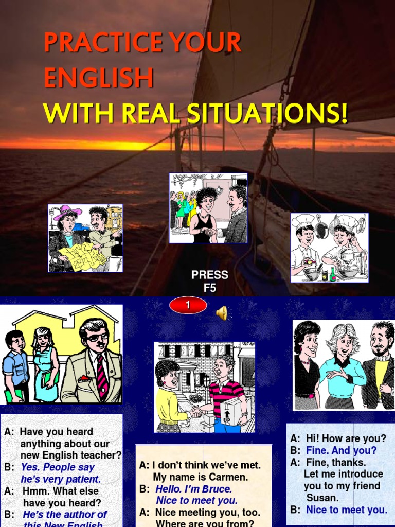 Practice Your English: With Real Situations! | PDF | Leisure