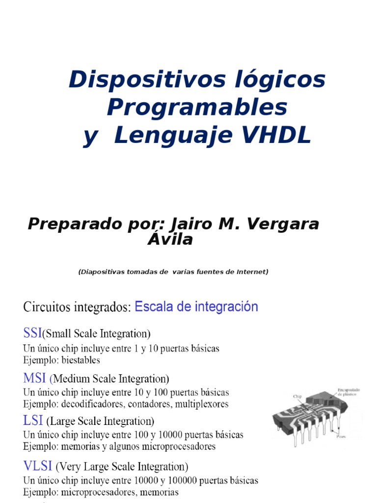 Dispositivos Lógicos Programables y Lenguaje VHDL | Vhdl | Electrónica