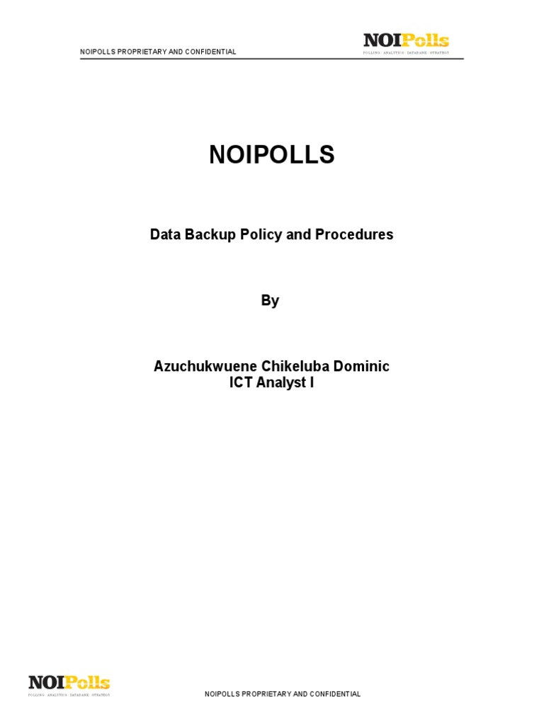 Data Backup Procedures | PDF | Backup | Computer Data Storage