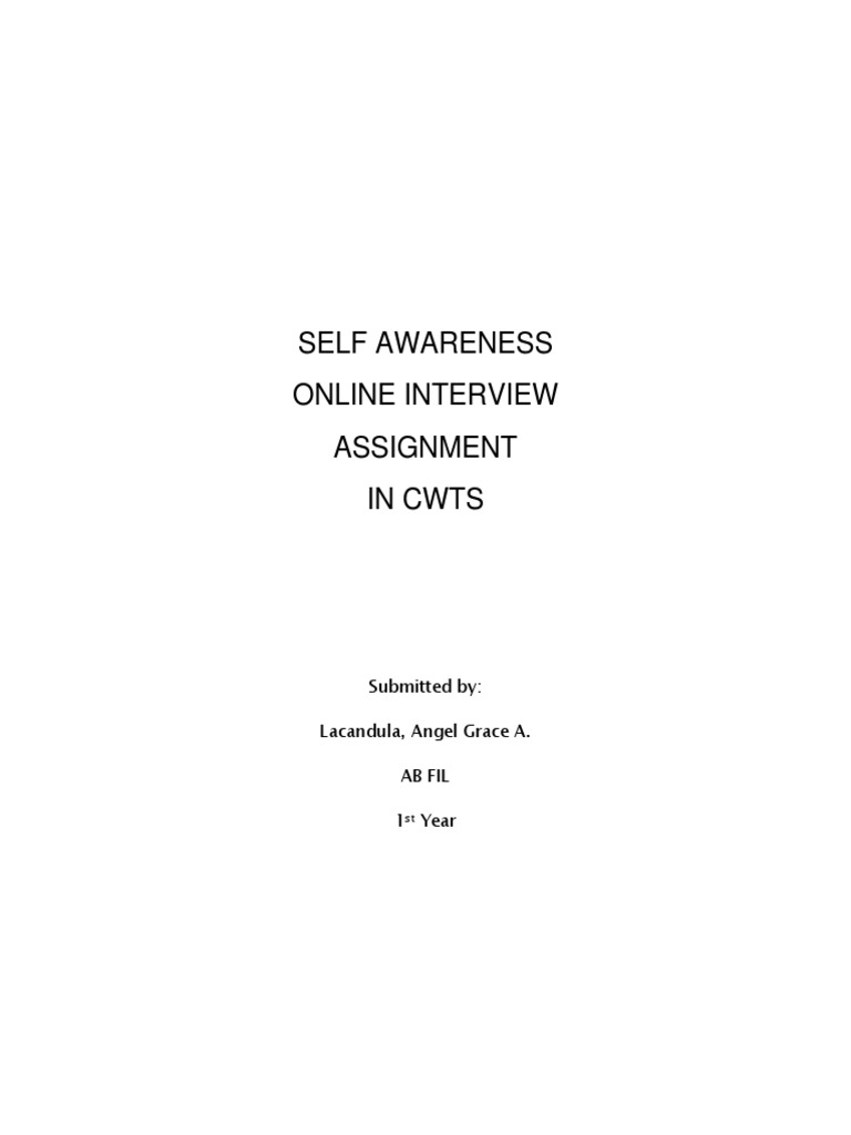 Self Awareness | PDF | Self Awareness | Awareness