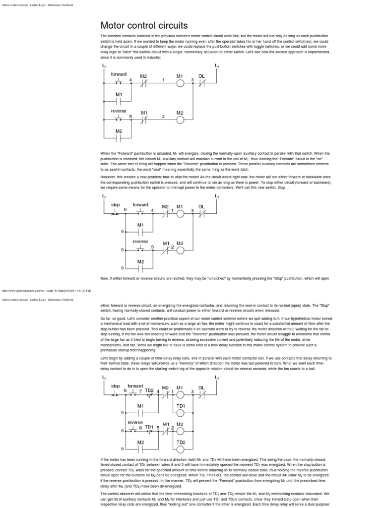 Time-Delay Motor Control Circuits | PDF | Switch | Relay