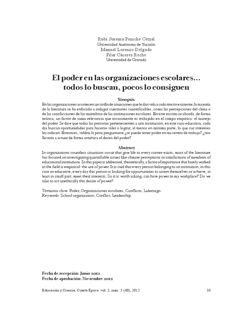 El Poder de Las Organizaciones | PDF | Toma de decisiones | Conflicto ...