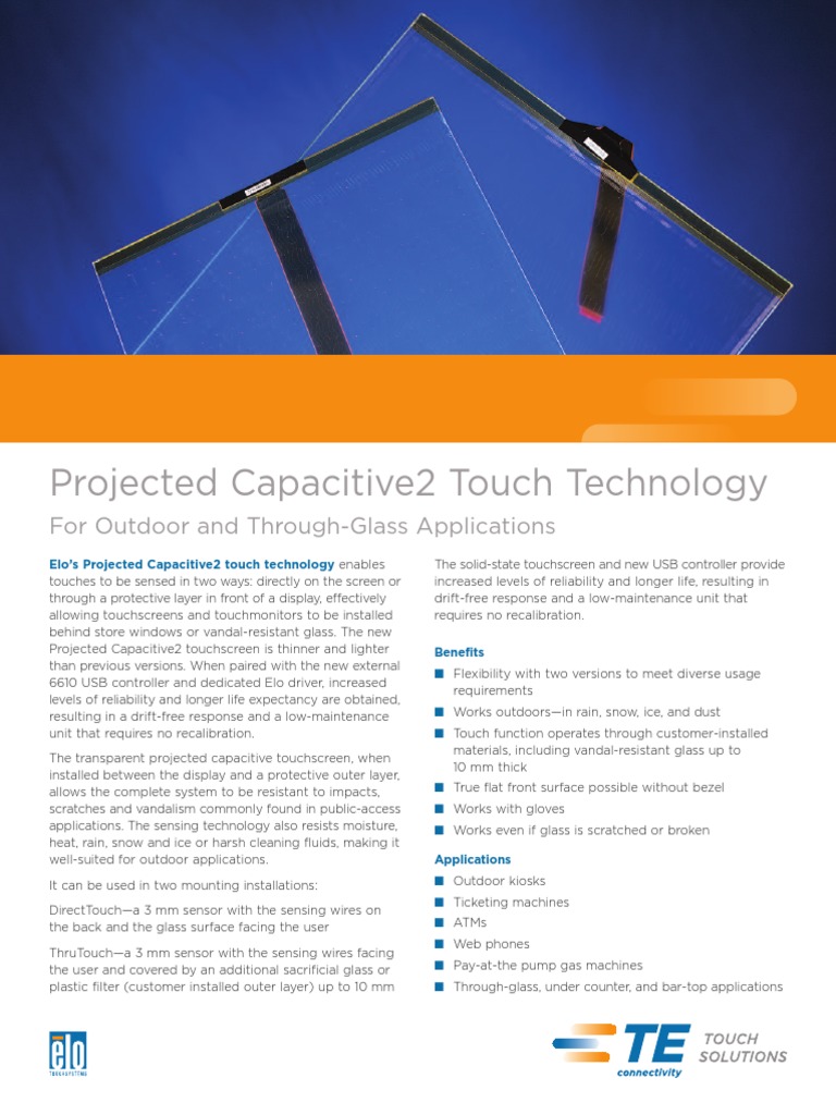 Projected Capacitive2 Touch Technology: For Outdoor and Through-Glass ...
