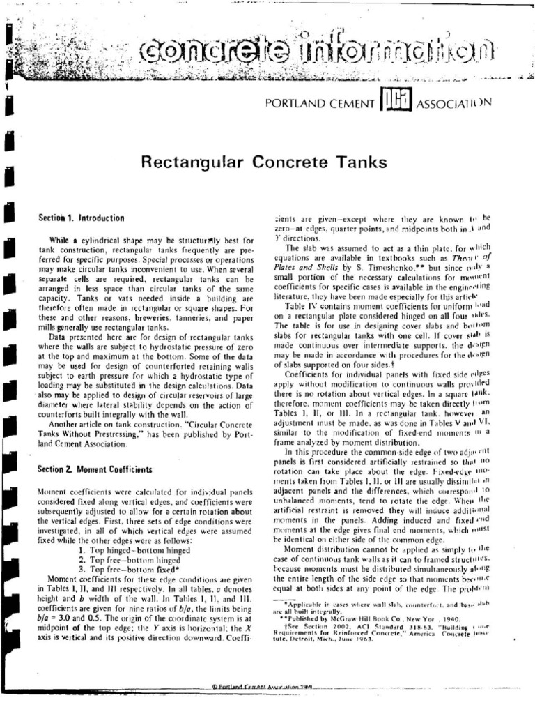 Rectangular Concrete Tanks | PDF | Manmade Materials | Concrete